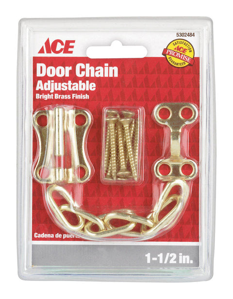 Ace 1.5 in. L Bright Brass Brass Chain Door Guard – Shell Lumber and ...