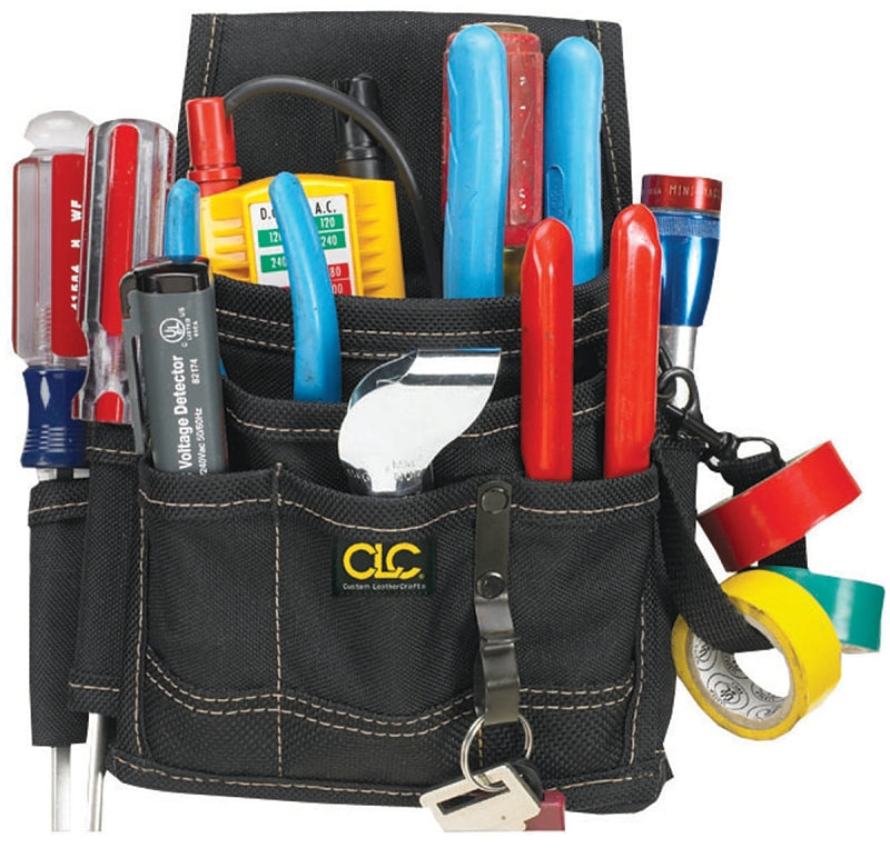 CLC Tool Works Series 1503 Pouch, 9-Pocket, Polyester, Black, 6 in W ...
