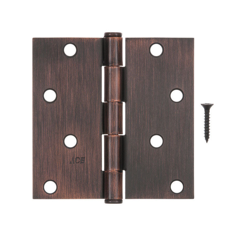 Ace Bronze Residential Hinge 4 in. L Oil-Rubbed Bronze 1 pk – Shell ...