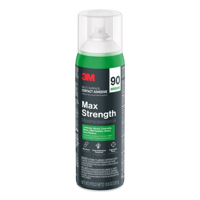 3M Max Strength 90-NAT Contact Adhesive, Liquid, Mild Solvent, Clear ...