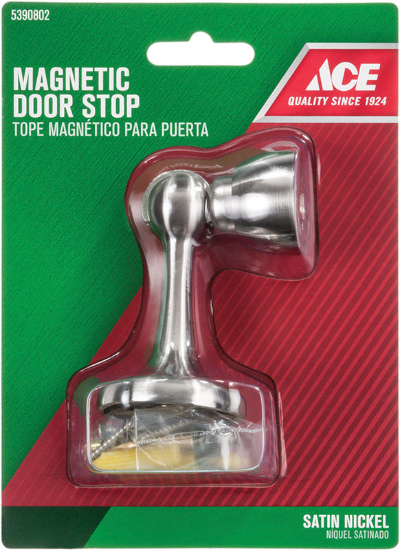 Ace Metal Magnetic Door Stop Satin Nickel Gray – Shell Lumber and Hardware
