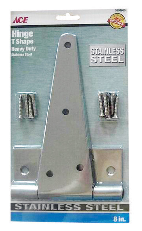 Ace Metal Heavy Duty T Hinge 8 in. L Stainless Steel 2 pk – Shell ...