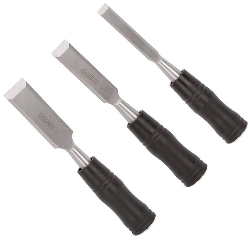 Vulcan JL13210 Chisel Set, 3-Piece, Steel/Wood, Polished, Black – Shell ...