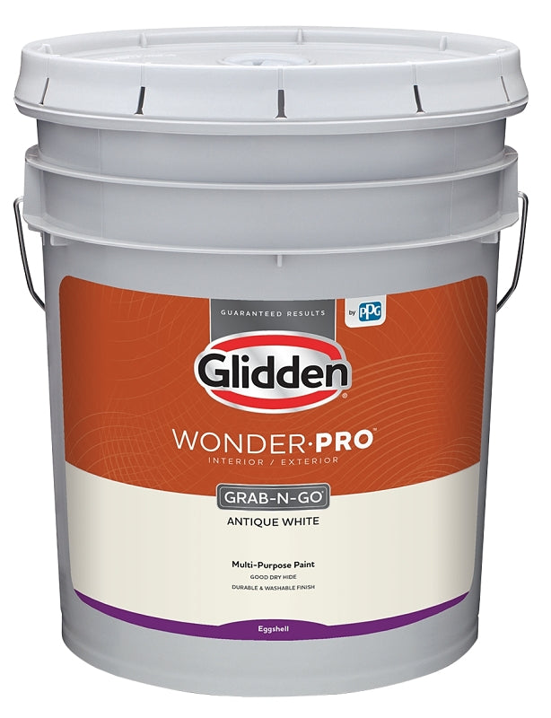 Glidden Wonder-Pro GLWP31AW/05 Paint, Eggshell Sheen, Antique White, 5 ...