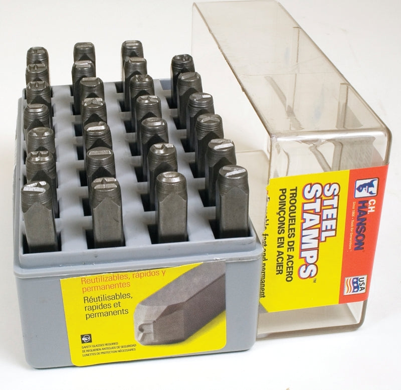 CH Hanson 20200 Letter Stamp Set, 27-Piece, Steel, Specifications: 1/8 ...