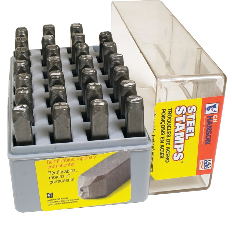 CH Hanson 20300 Letter Stamp Set, 27-Piece, Steel, Specifications: 1/4 ...