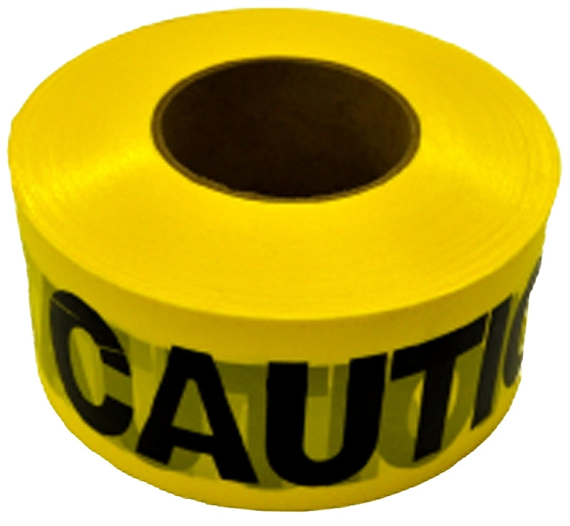 CH Hanson 19000 Barricade Safety Tape, 3 in W, 1000 ft L, Yellow, Poly ...