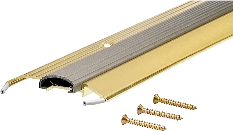 M-D 09043 Low Threshold, 36 in L, 3-3/4 in W, Aluminum, Brite Gold ...