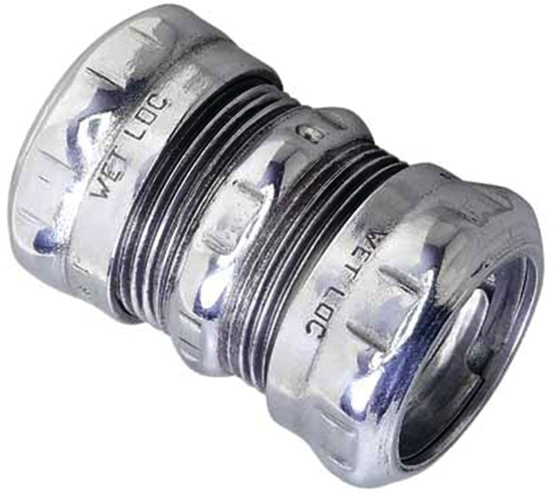 Halex 62620 EMT Raintight Coupling, 2 in Compression, Steel, Each, Pac ...