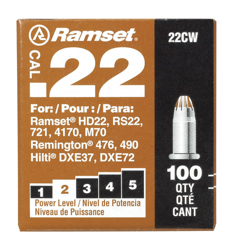 Ramset Powder Loads .22 Caliber 100 pk – Shell Lumber and Hardware