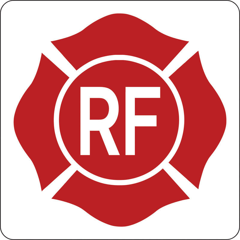 Hy-Ko 9 in. H x 9 in. W Aluminum Sign RF Symbol - Roof and Floor Truss ...