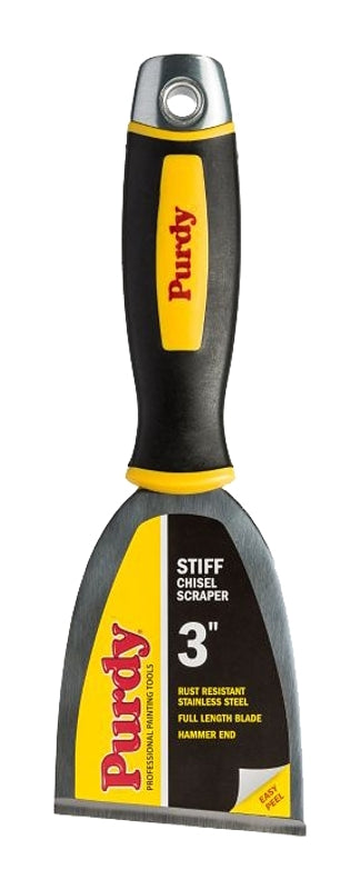 Purdy 14A900130 Chisel Scraper, 3 in W Blade, Angled, Stiff Blade, Sta ...