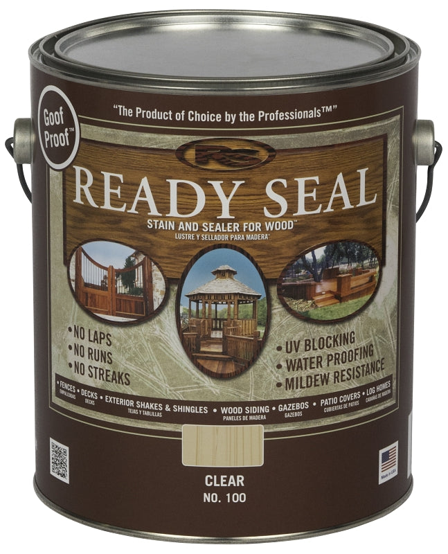 Ready Seal 100 Stain and Sealer, Clear, 1 gal, Can, Pack of 4 – Shell ...