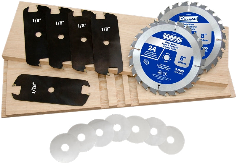 Vulcan 416371OR Saw Blade Set, 8 in Dia, 5/8 in Arbor, 24-Teeth, Carbi ...