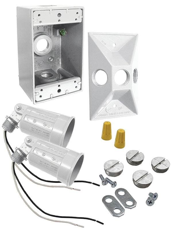 Hubbell 5818-6 Flood Light Kit, 3.336 in L x 10 in W x 4.594 in H Dime ...
