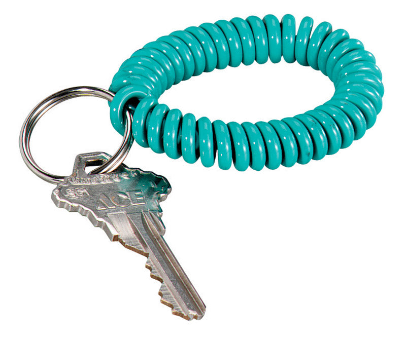 Hy-Ko 2GO 7/8 in. Dia. Metal/Vinyl Assorted Coiled Key Ring – Shell ...