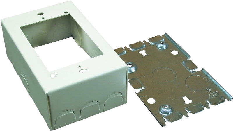 Wiremold B35 Outlet Box, 0 -Knockout, Steel, Ivory, Wall Mounting ...