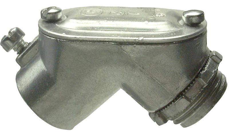 Halex 14307 Set Screw Pull Elbow, 90 deg Angle, 3/4 in, Zinc, 5/BX, Pa ...