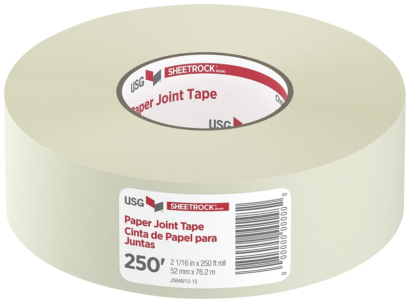 USG 382175020 Joint Tape, 250 ft L, 2-1/16 in W, 0.0085 mm Thick, Soli ...