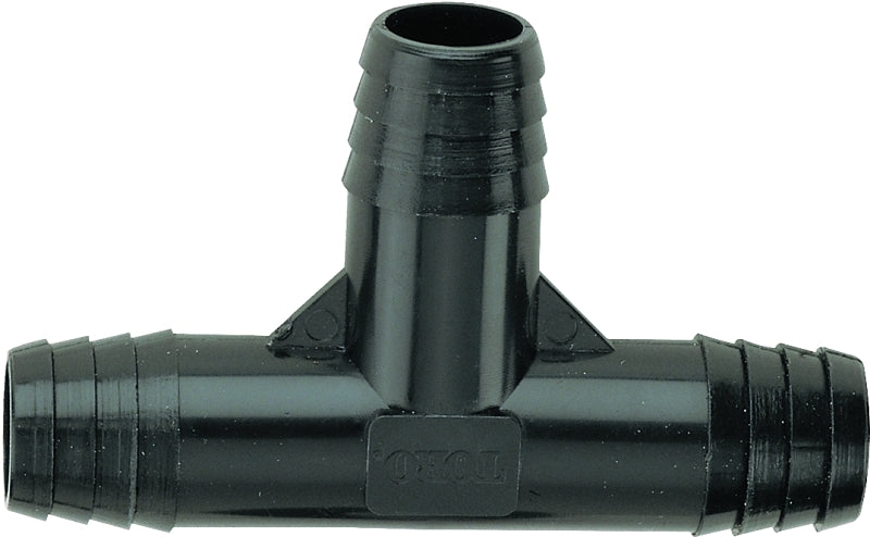 Toro 53390 Tee, 3/8 in Connection, Barb, Plastic, Black, Pack of 50 ...