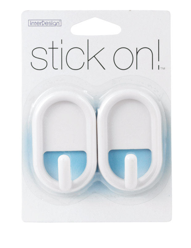 InterDesign stick on! Hook 3/4 in. L Plastic 2 pk – Shell Lumber and ...