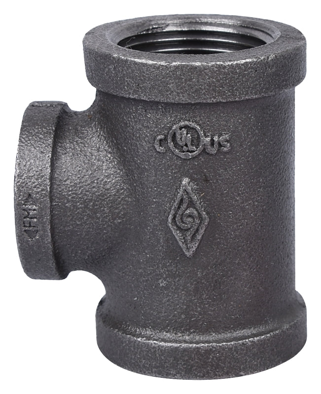 ProSource B130R 25X20 Pipe Tee, 3/4 x 1 in, Threaded, Iron, 40 Schedul ...
