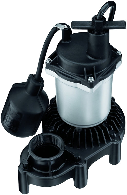 Simer 2163 Sump Pump, 660 gph, 1-Phase, 3.9 A, 115 V, 0.33 hp, 1-1/2 i ...