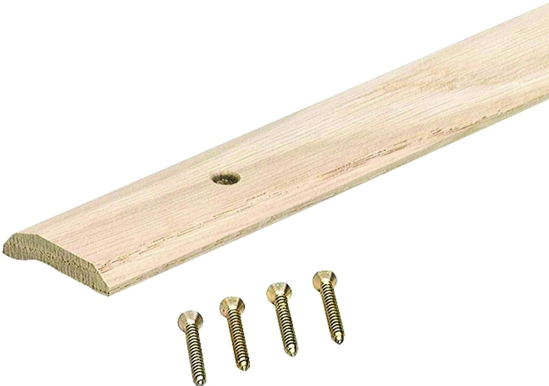 M-D 85357 Carpet Trim, 36-1/4 in L, 1-7/16 in W, Hardwood, Unfinished ...