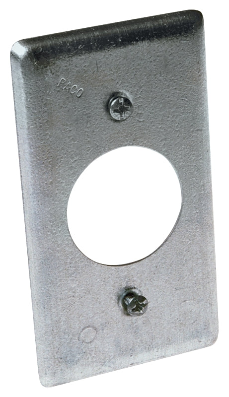 Raco 863 Handy Box Cover, 1-13/32 in Dia, 0.49 in L, 2-5/16 in W, Galv ...