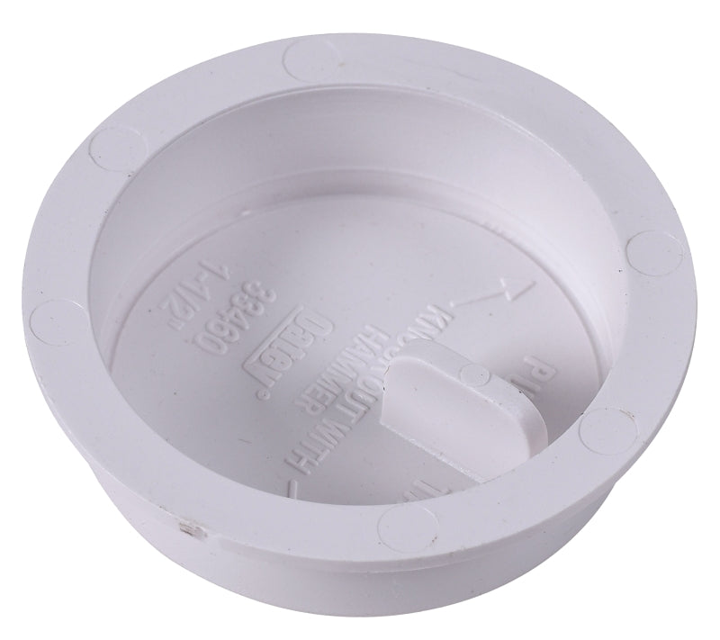Oatey Knock-Out 39100 Test Cap with Barcode, 1-1/2 in Connection, ABS ...