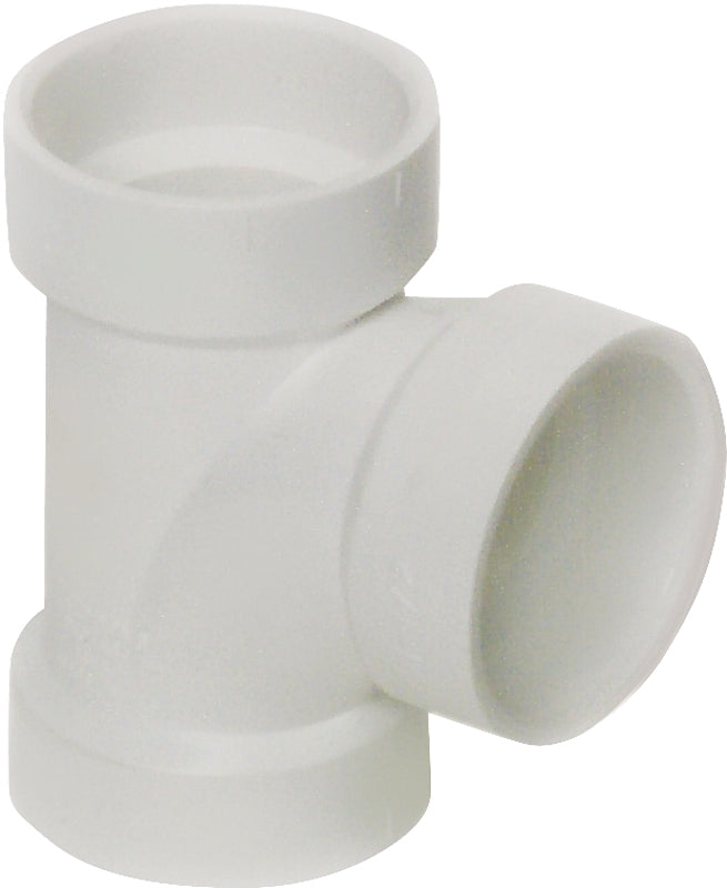 Canplas 192151L Sanitary Pipe Tee, 1-1/2 in, Hub, PVC, White – Shell ...