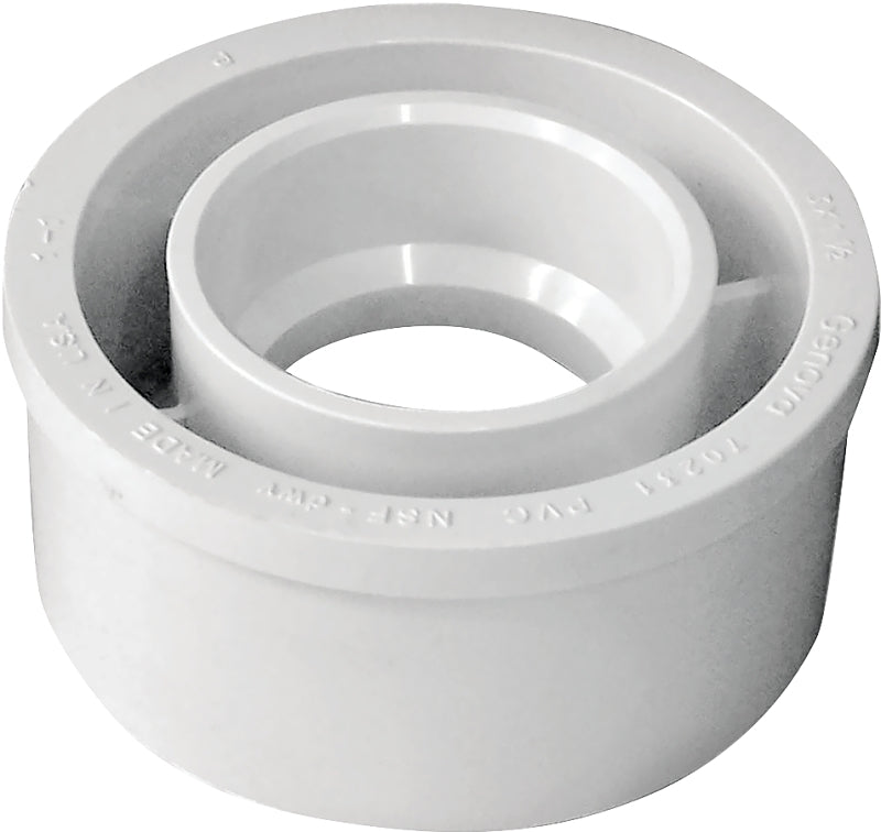 IPEX 192762 Flush Reducing Pipe Bushing, 3 x 1-1/2 in, Spigot x Hub, P ...
