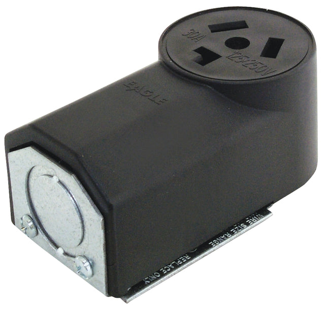 Eaton 125 Power Receptacle, 3-Pole, 125/250 V, 30 A, Back Wiring, NEMA ...