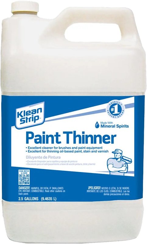 Klean Strip EKPT94401 Paint Thinner, Liquid, Free, Clear, Water White ...