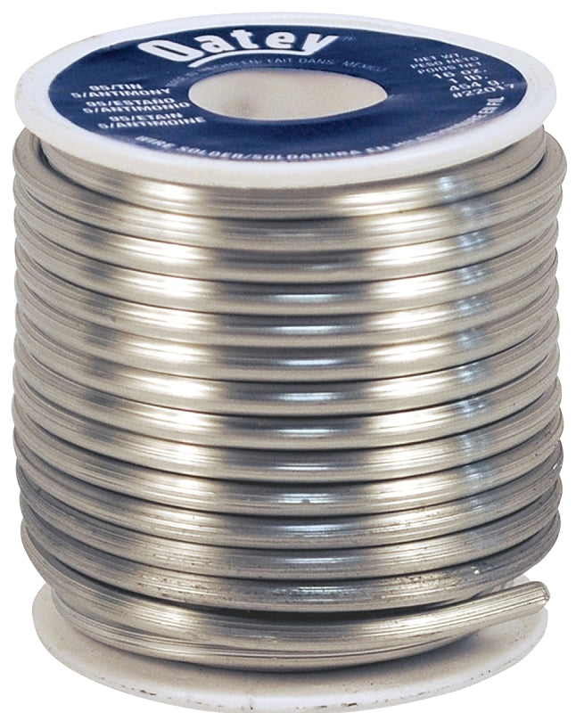Oatey 22018 Plumbing Wire Solder, 1 lb, Solid, Silver, 450 to 464 deg ...