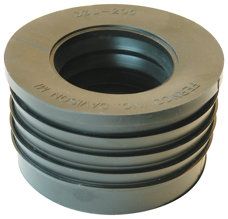 Fernco P33U-205 Donut, 3 x 2 in, SV x Hub, SCH 40 Schedule, 4.3 psi Pr ...