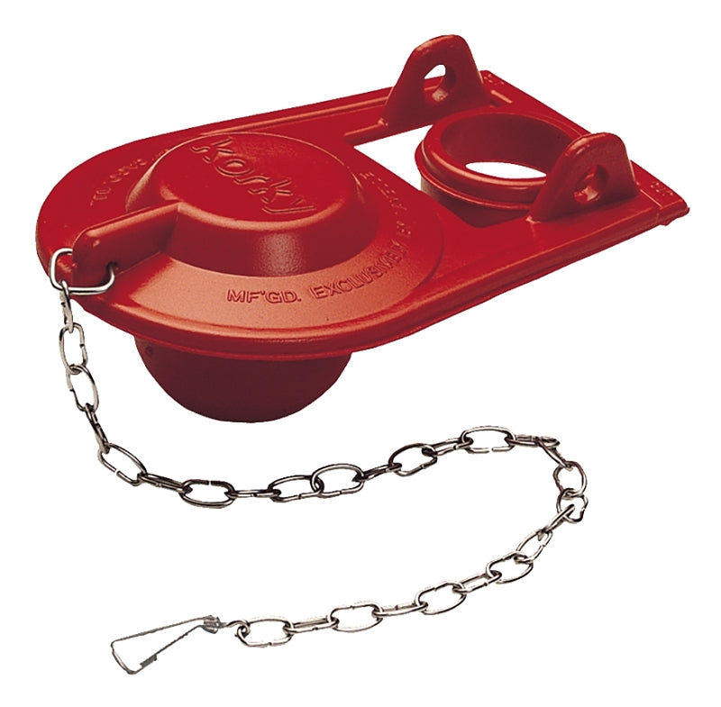 Korky 2000BP Toilet Flapper, Chlorazone Rubber, Red, For: Old 5 and 7 ...