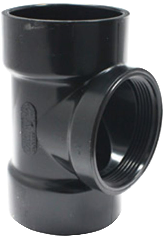 Canplas 102116SBC Test Pipe Tee, 3 in, Hub x FNPT, ABS, Black – Shell ...