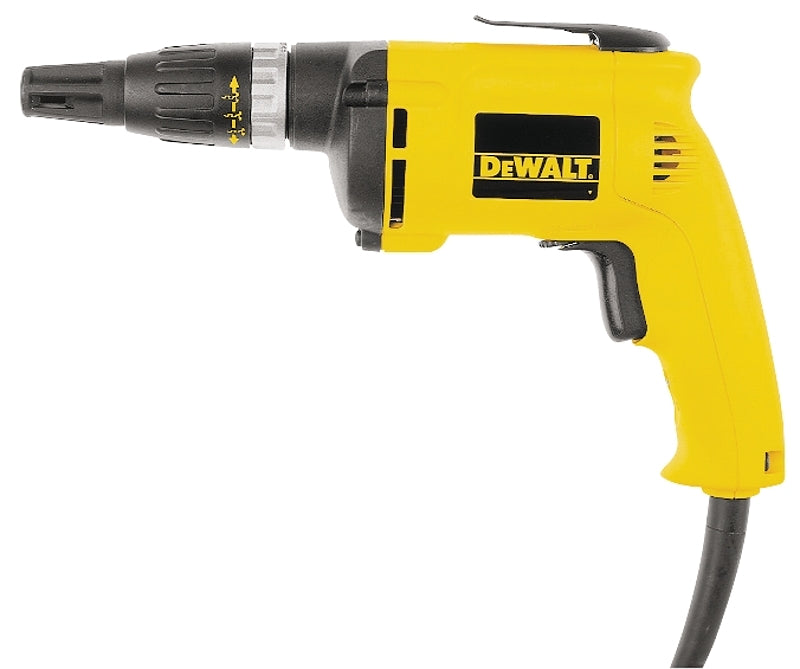 DEWALT DW255 Drywall Screwgun, 6 A, 1/4 in Chuck, 5300 rpm Speed, 8 ft ...