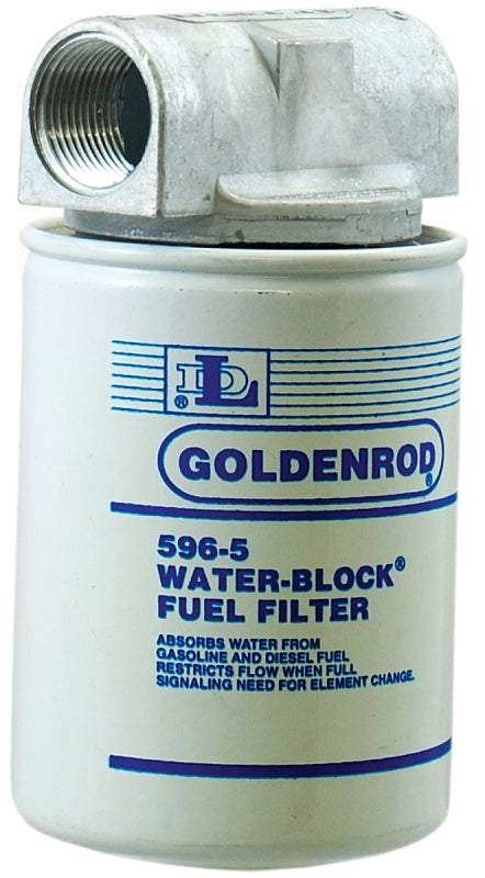 DL Goldenrod Water Block 596 Series Fuel Filter, 50 psi Pressure, 1 in ...