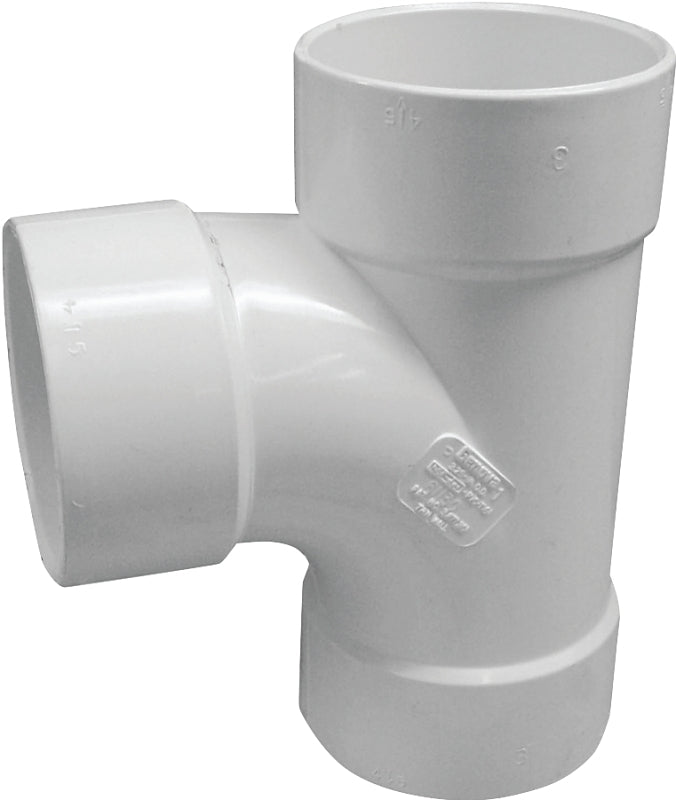 Canplas 414124BC Sanitary Pipe Tee, 4 in, Hub, PVC, White – Shell ...