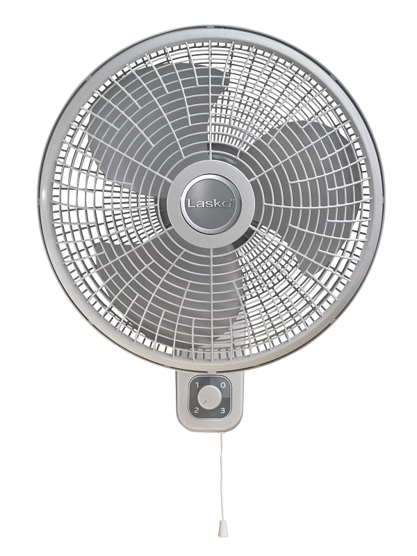 Lasko M16900 Oscillating Wall Mount Fan, 120 V, 16 in Dia Blade, 3-Bla ...