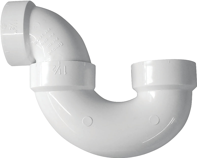 Canplas 193201S P-Trap, 1-1/2 in, Hub, PVC, White, SCH 40 Schedule ...