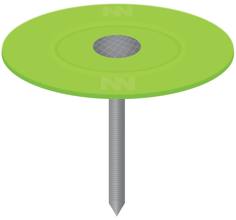 Stinger 0135093 Cap Nail, 1-1/2 in L, Flat Head, 12 ga, Plastic/Steel ...