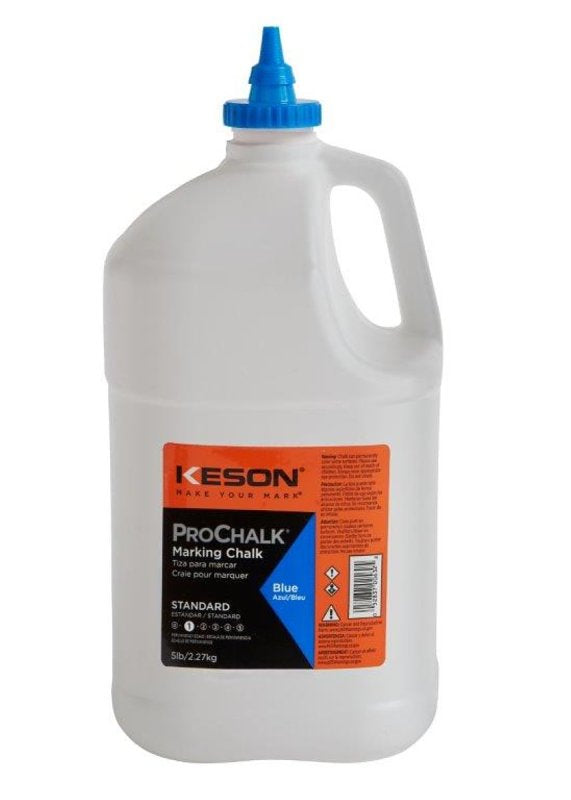 Keson PROCHALK Series 105B Marking Chalk Refill, 5 lb, Blue, Temporary ...