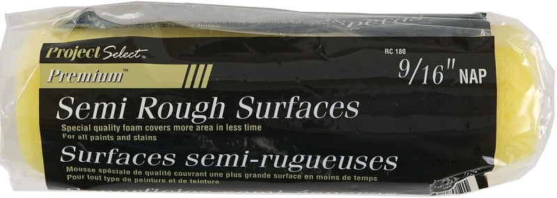 Linzer RC 180 Paint Roller Cover, 1/2 in Thick Nap, 9 in L, Foam Cover ...