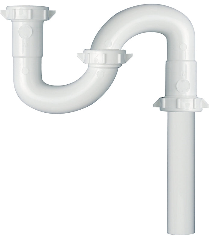 Plumb Pak PP20943 S-Trap, 1-1/4 in, Slip-Joint, Plastic, White – Shell ...