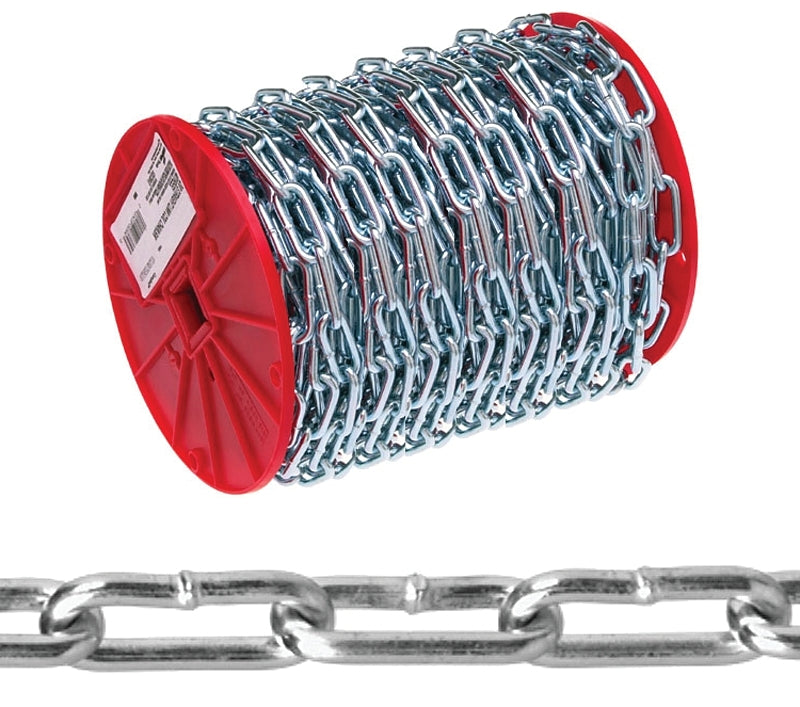 Campbell 0723627 Straight Link Coil Chain, #2/0, 125 ft L, 520 lb Work ...