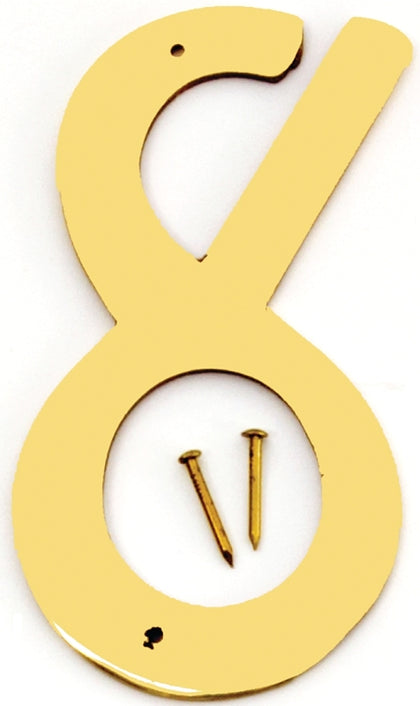 Hy-Ko BR-40 Series BR-40/8 House Number, Character: 8, 4 in H Characte ...