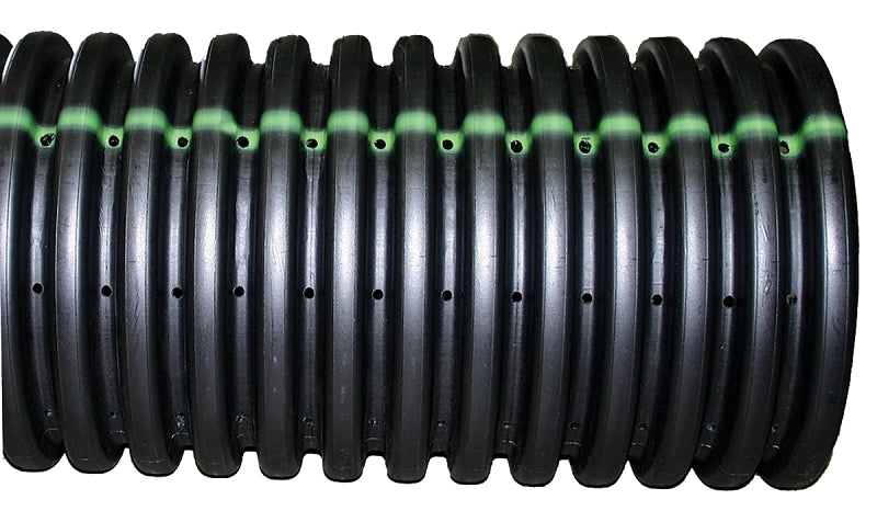 ADS HY-PF1-04-0010 Perforated Single Wall Corrugated Tubing, HDPE, 10 ...